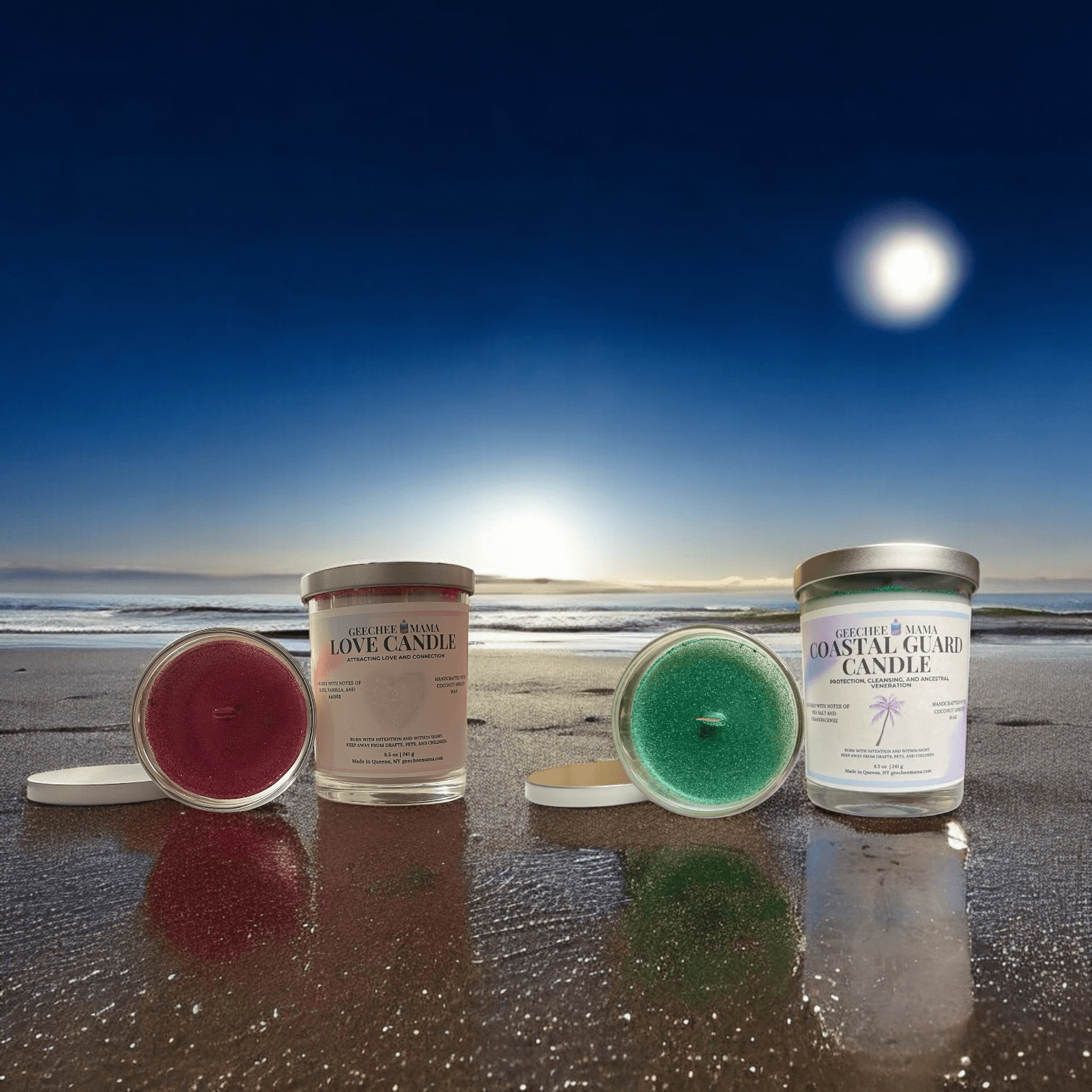 Full Moon Bundle: Protection & Love Candles – Geechee Mama Candles